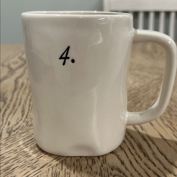 Rae Dunn | Dining | Rae Dunn Cream Mug With Number 4 | Poshmark